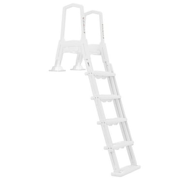 Vinyl Works 24 Inch Adjustable Above Ground Pool Step Ladder, Strong ...