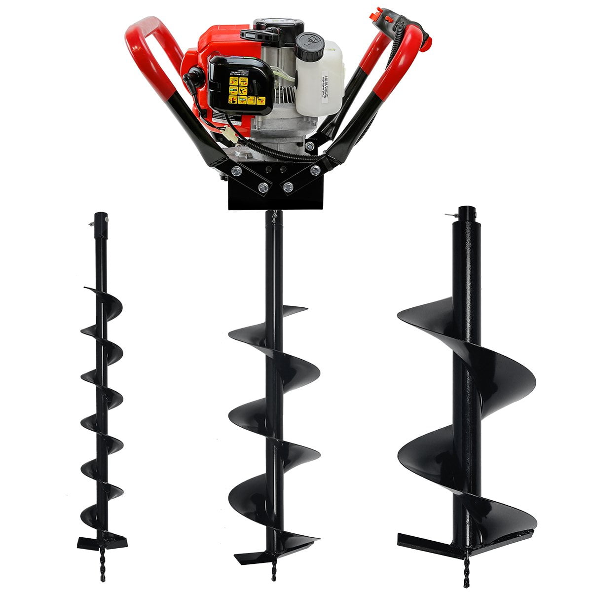 XtremepowerUS - Gasoline Post Hole Digger, Earth Auger Machine, V-Type ...