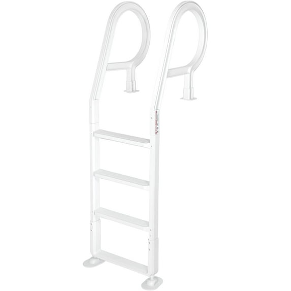 XtremepouwerUS Anti-Slip Adjustable Pool Ladder, 48-54 Inch, For Above ...