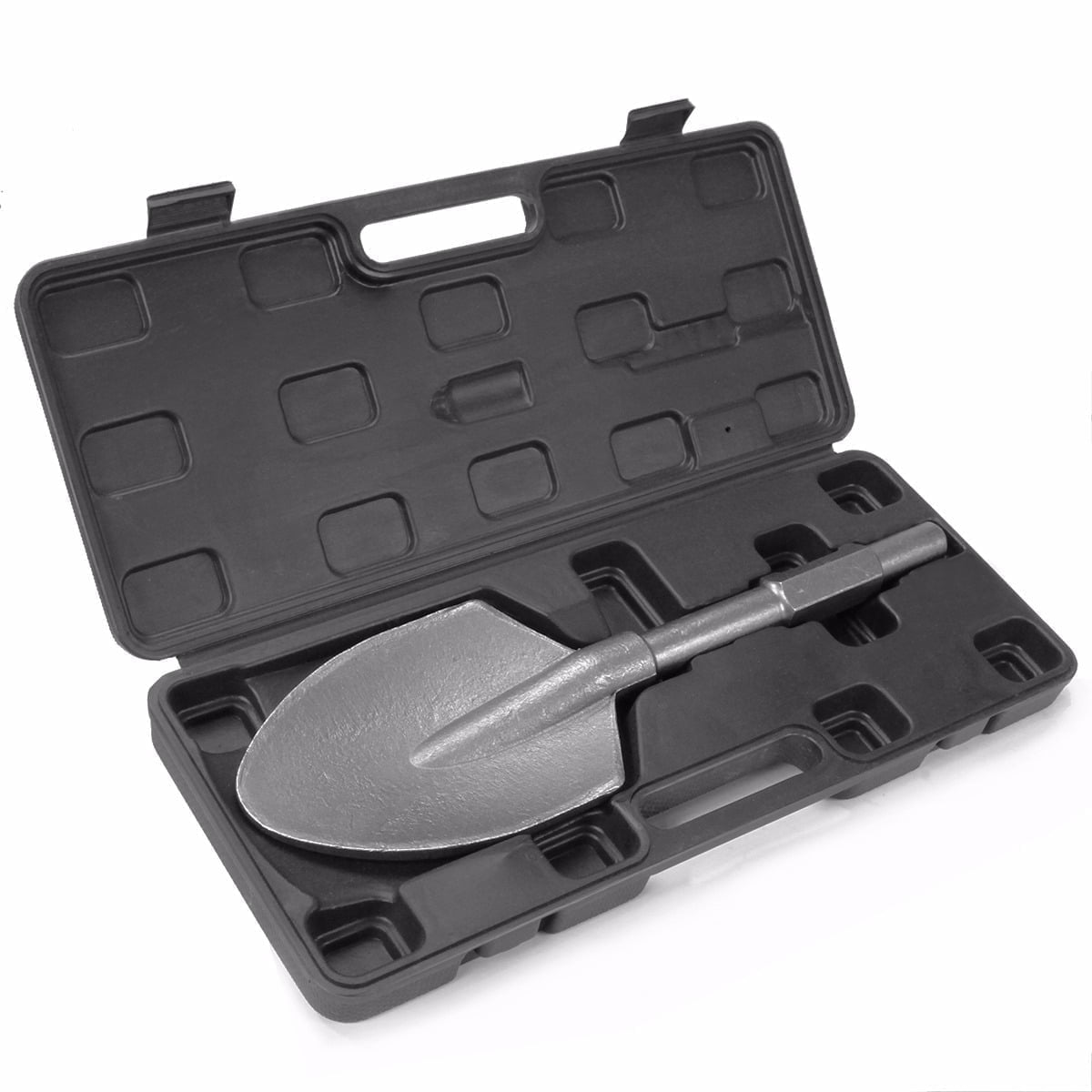XtremepowerUS 1-1/8" Hex Shank 17.5" Alloy Steel Scoop Shovel, Chisel ...