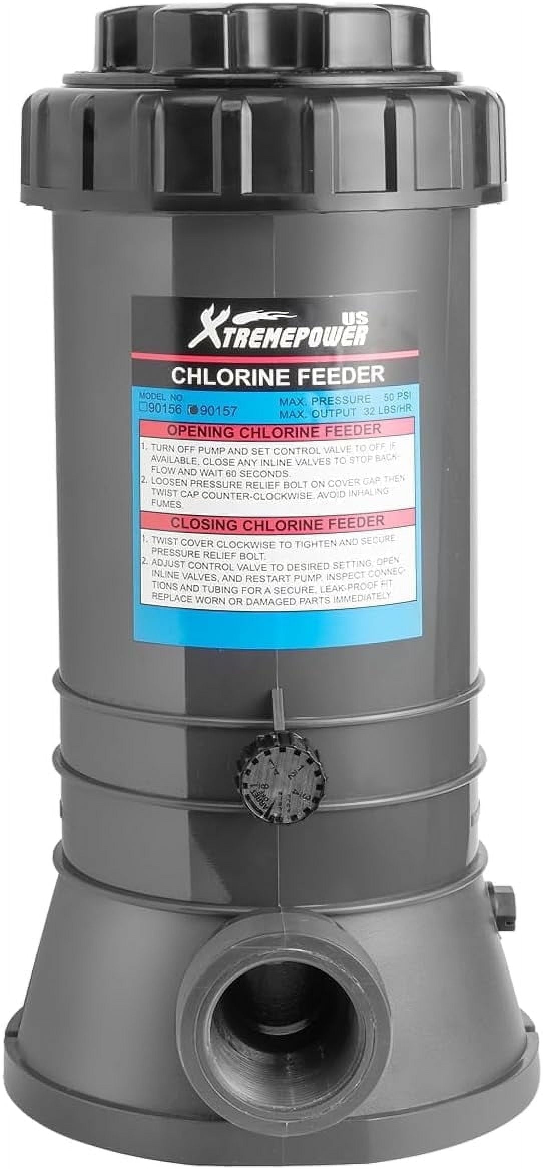 XtremepowerUS Inline Automatic Chlorinator Chemical Feeder for Above ...
