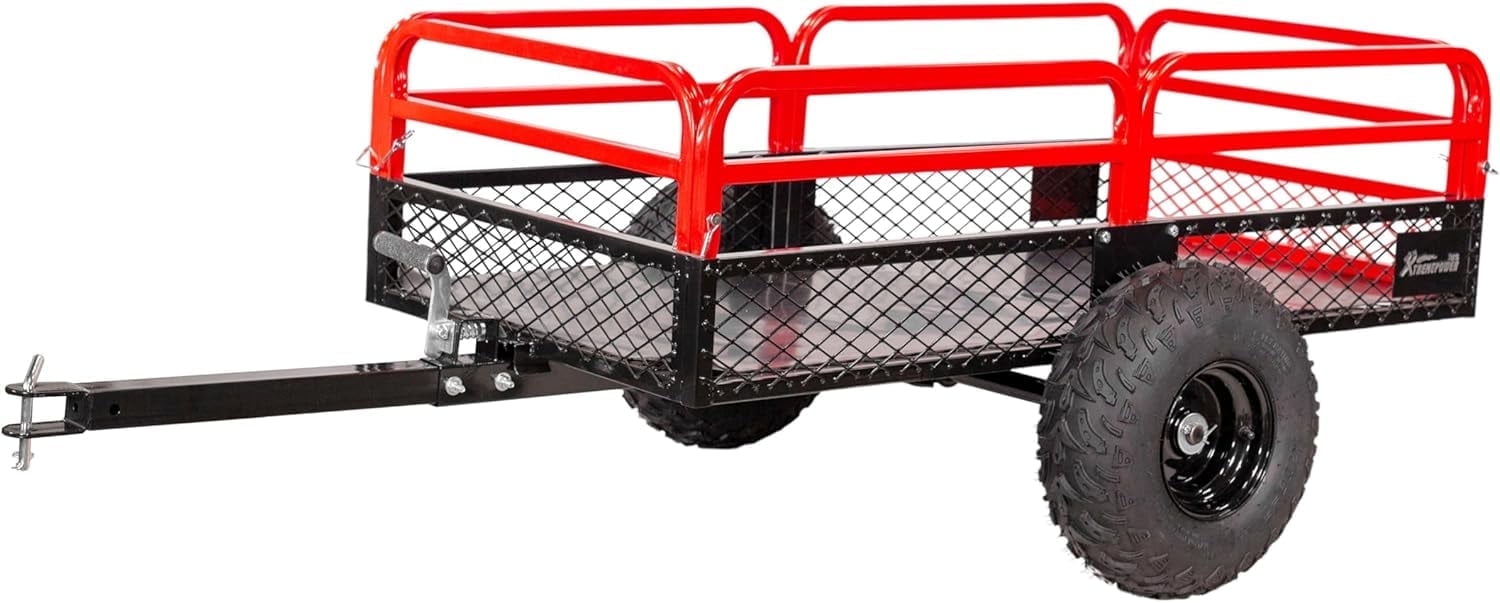 XtremepowerUS 1500lb Agricultural Field Trailer With Solid Steel Floor ...