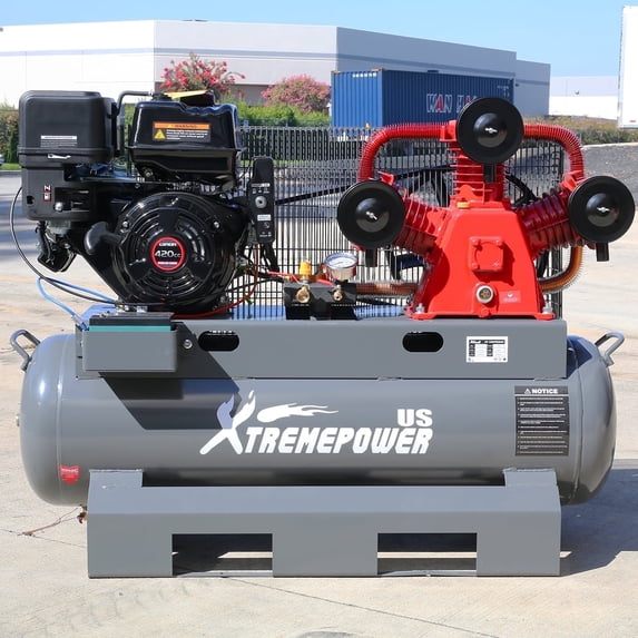 XtremepowerUS Heavy Duty Horizontal 13HP Gas Powered 30-Gallon Air ...