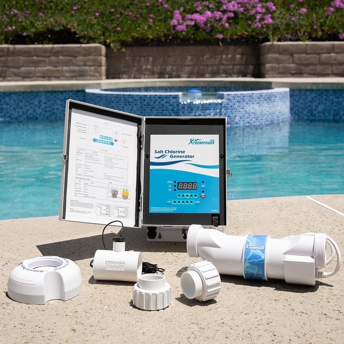 XtremepowerUS Saltwater System, Pool Chlorine Generator & Salt Cell for ...