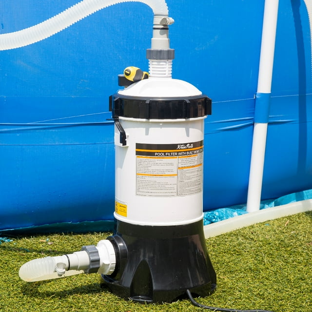 XtremepowerUS Pro-Series Above-Ground Pool Filter Cartridge System with ...