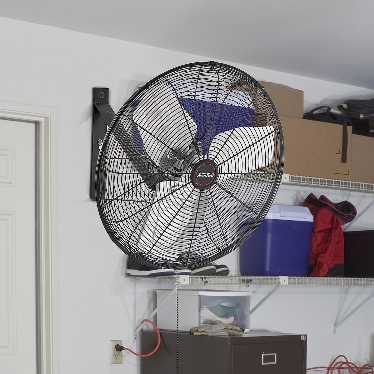 XtremepowerUS 20" Wall Mount Fan Oscillating, 3 Speed High Velocity ...