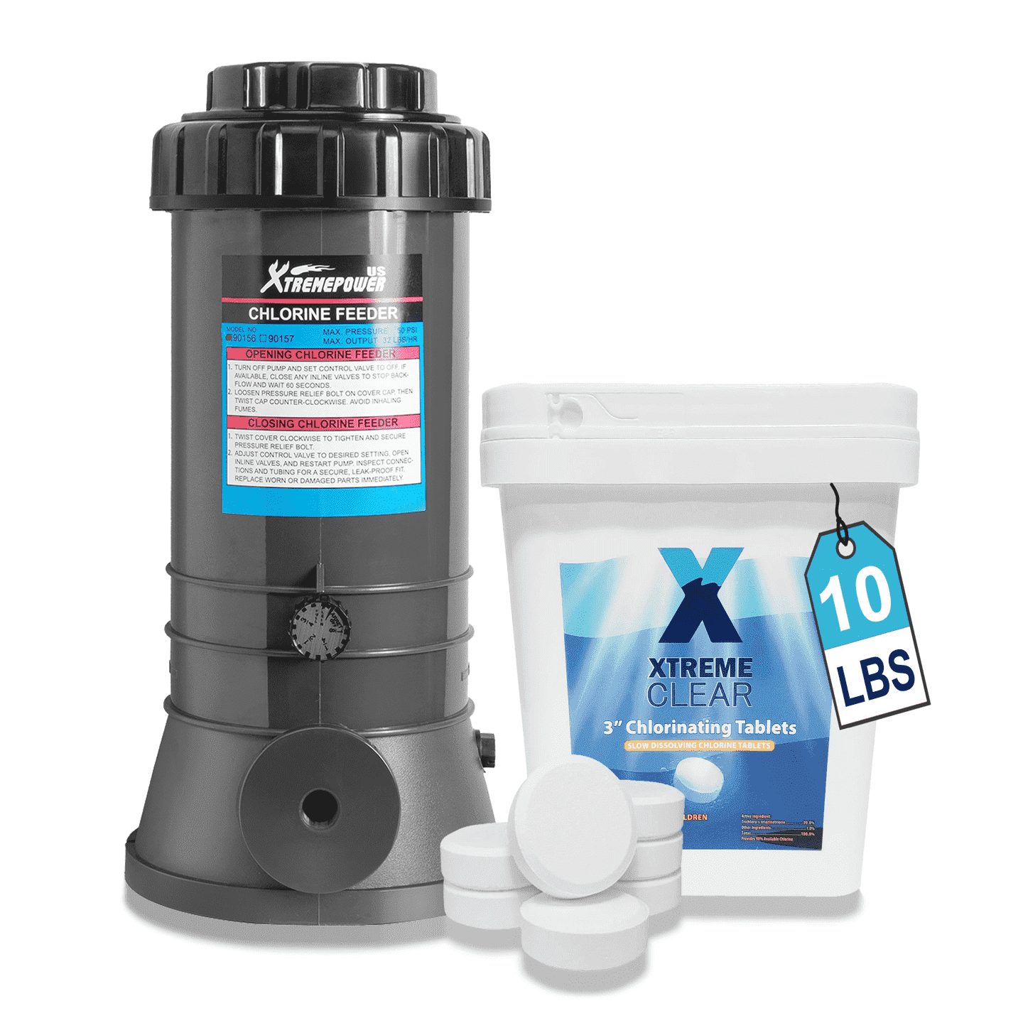 XtremepowerUS CL220 Off-Line Automatic Chlorine/Bromine Feeder for ...