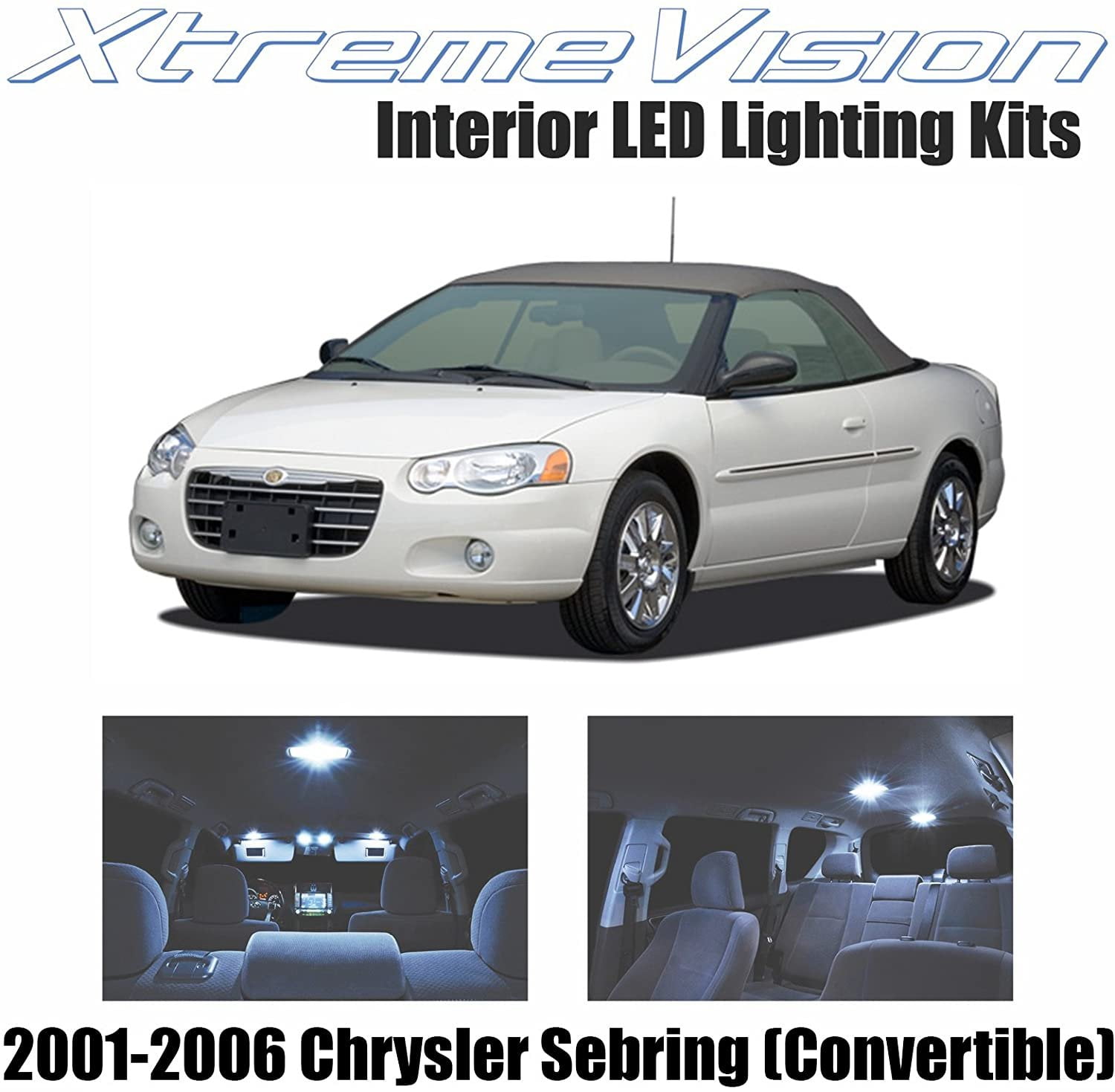 Xtremevision Interior LED for Chrysler Sebring Convertible 2001-2006 10 ...