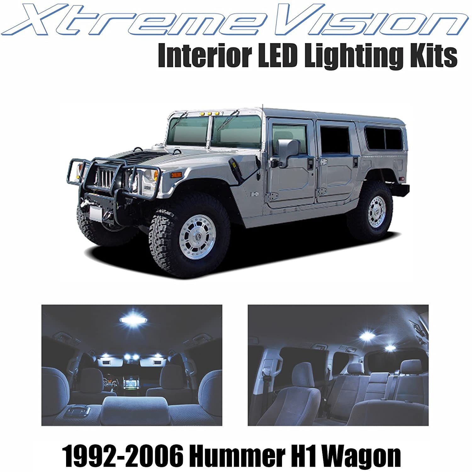 Xtremevision Interior LED for Hummer H1 Wagon 1992-2006 14 Pieces Cool ...