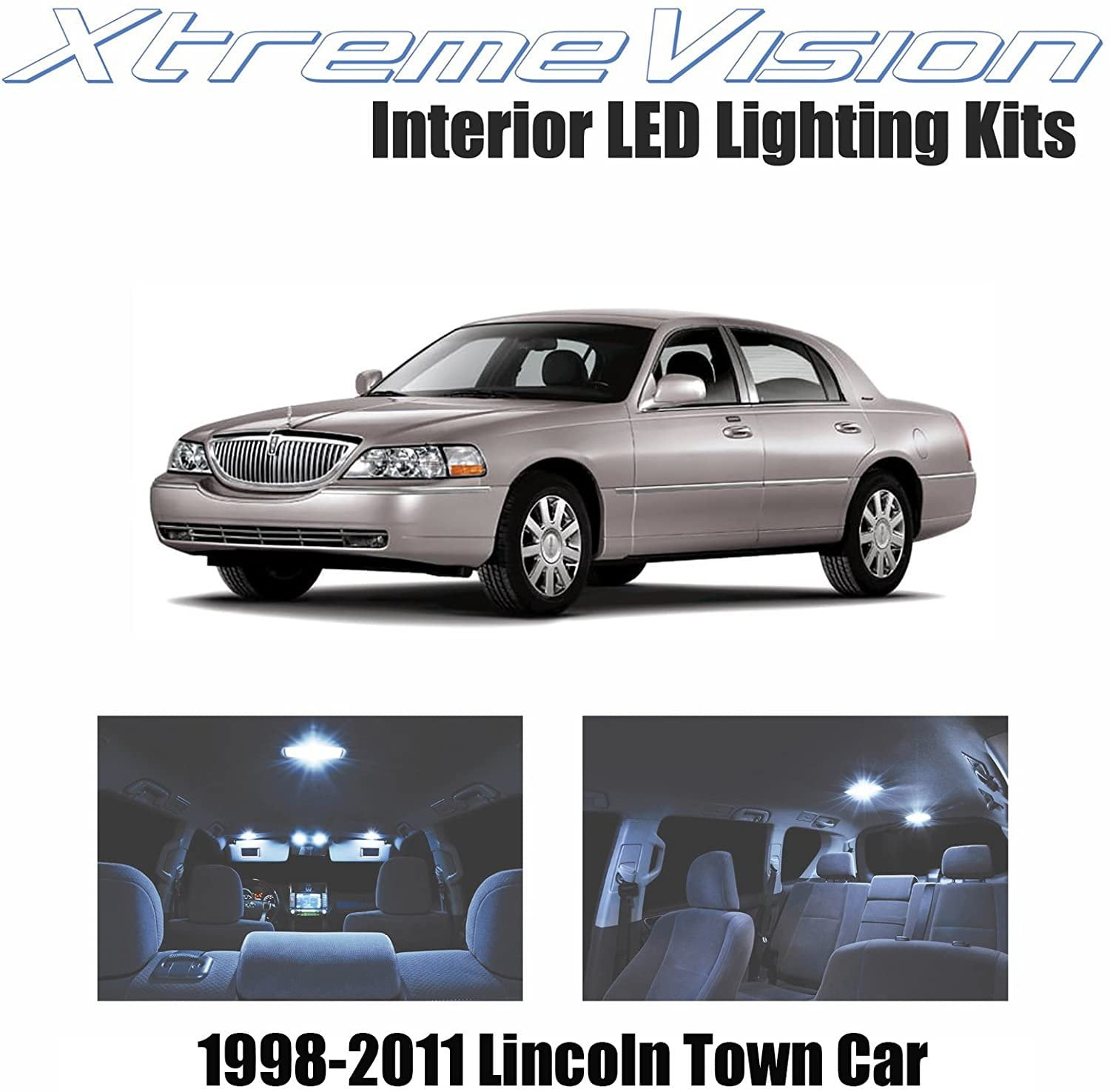 Xtremevision Interior LED for Lincoln Town Car 1998-2011 10 Pieces Cool ...