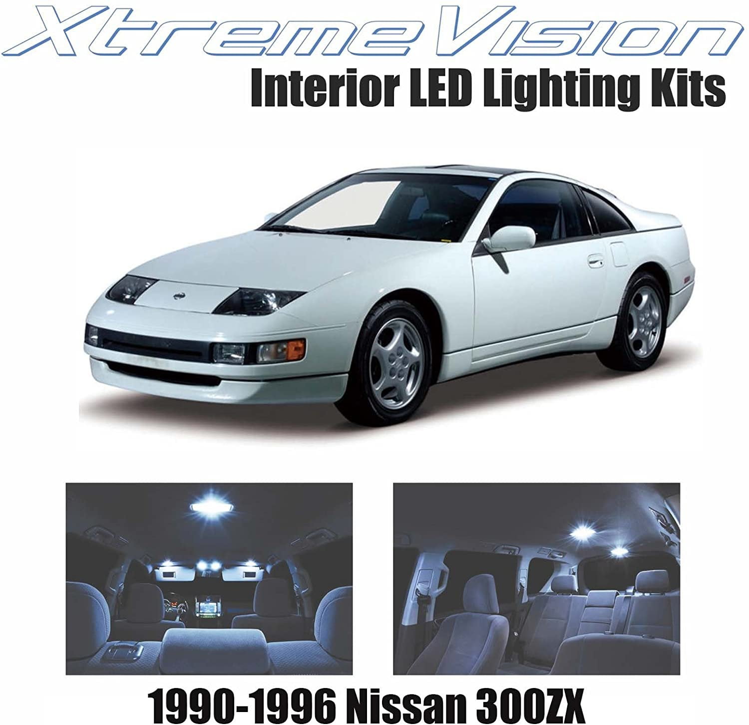 Xtremevision Interior LED for Nissan 300ZX 1990-1996 3 Pieces Cool ...