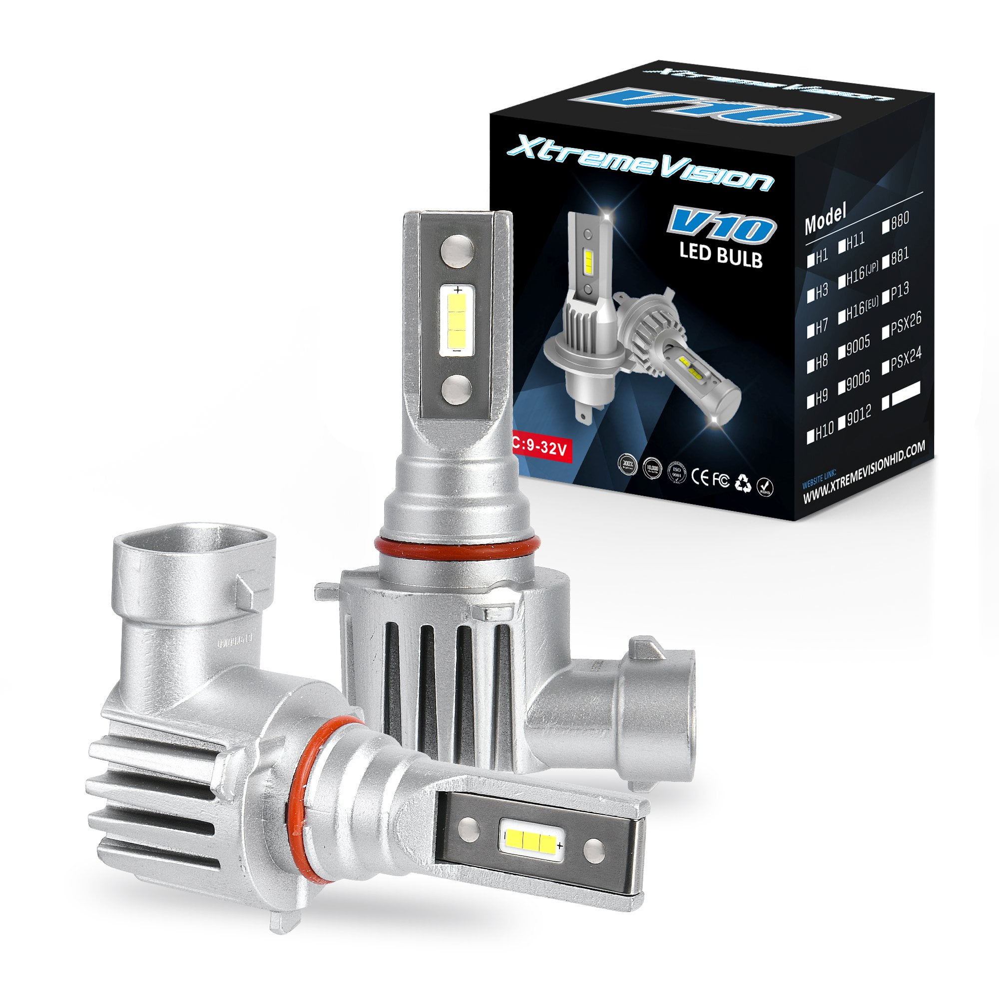 Xtremevision V10 30W 8,000LM - H10 LED Headlight Conversion Kit - 6500K ...