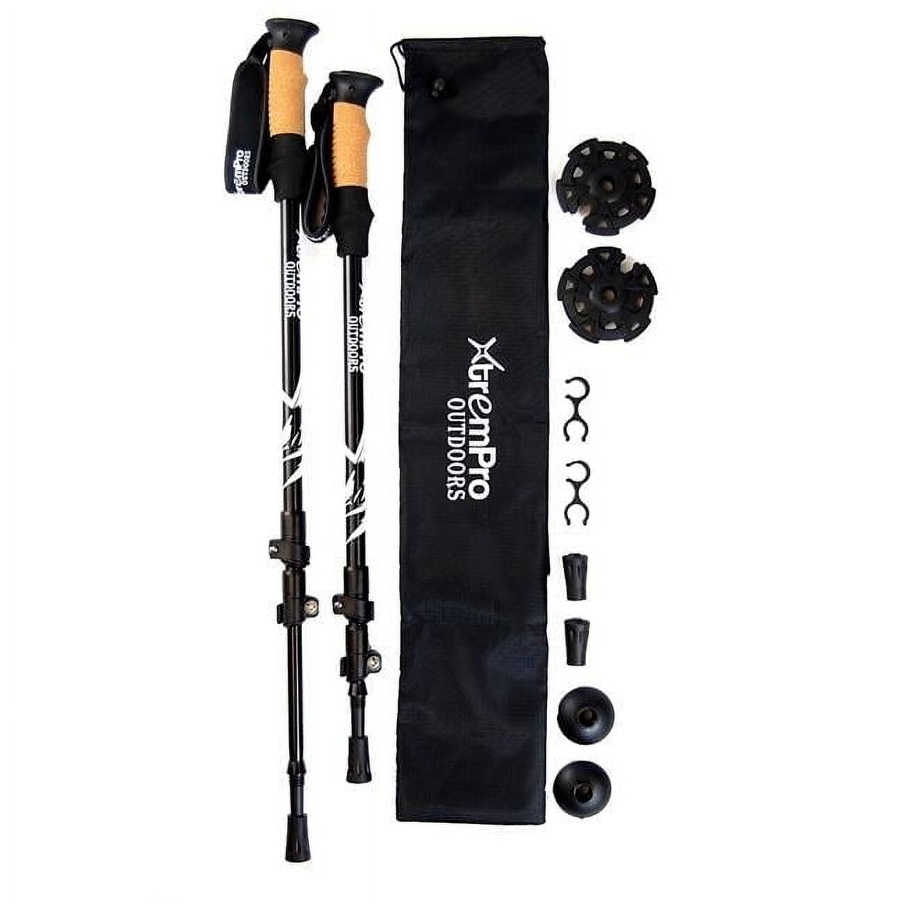 Xtrempro TK01-BK Hiking Trekking Poles Sticks Lightweight 7075 Aluminum ...