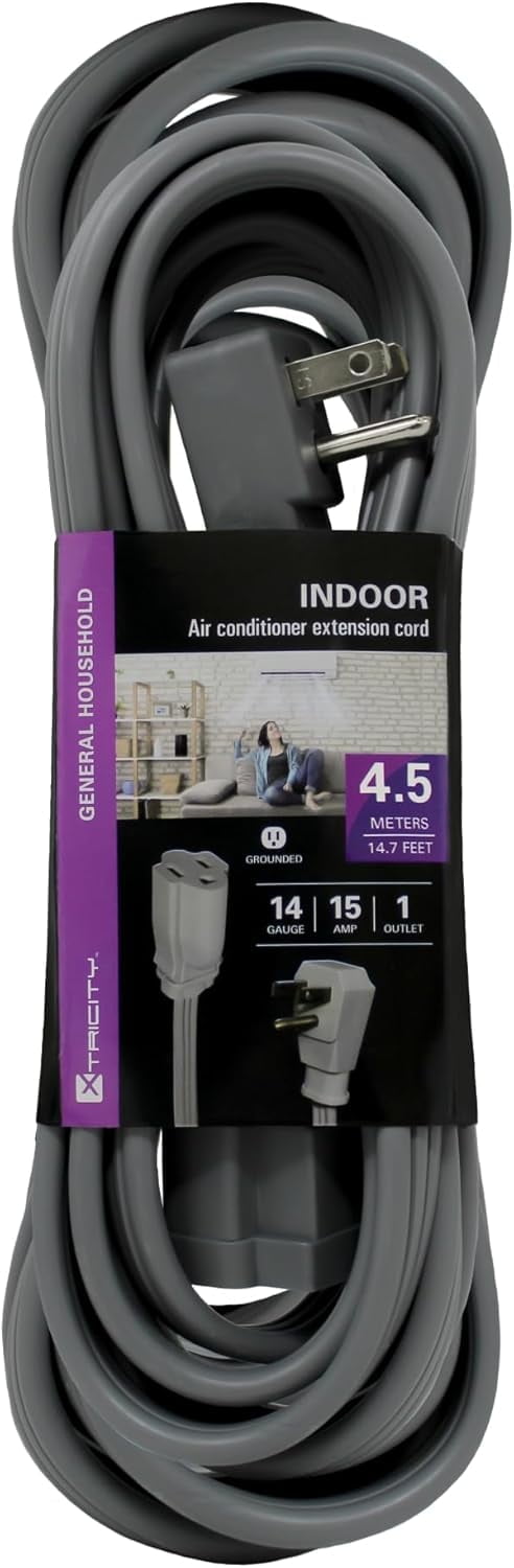 Xtricity 15 FT Heavy Duty Air Conditioner and Appliance Extension Cord ...
