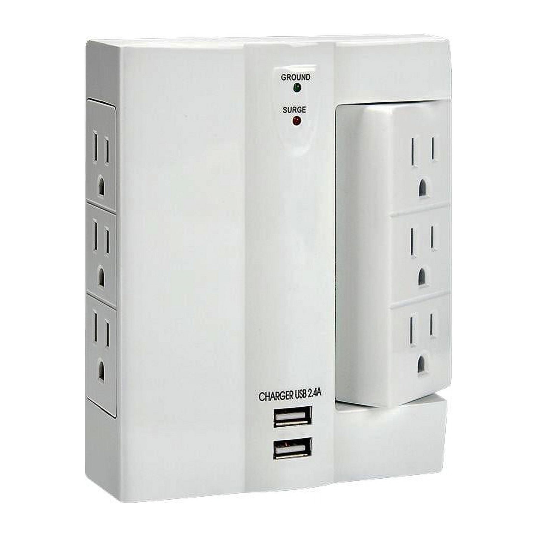 Xtricity 3-70629 Surge Protector Wall-Tap Swivel 6 Outlets 1000 Joules ...