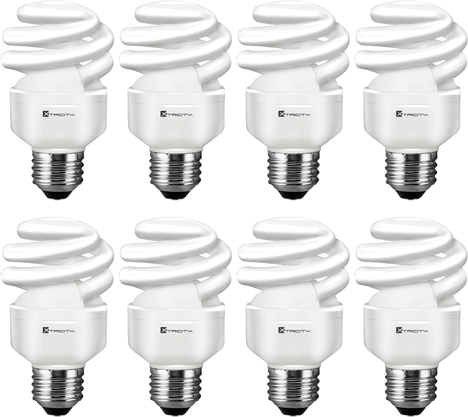 Xtricity Compact Fluorescent Light Bulb T2 Spiral, E26 Base, 4100k Cool ...