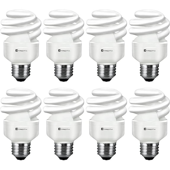 Xtricity Compact Fluorescent Light Bulb T2 Spiral, E26 Base, 5000k ...