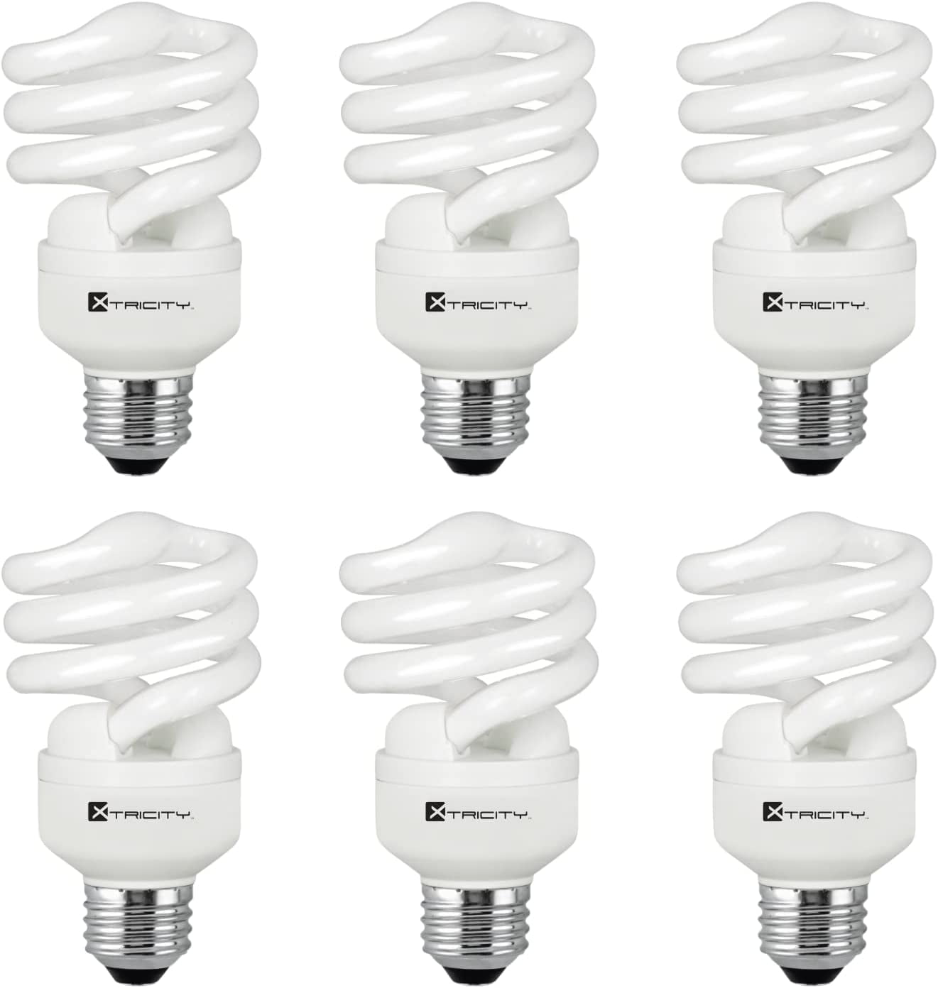 Xtricity Compact Fluorescent Light Bulbs T2 Spiral CFL, 2700k Soft ...