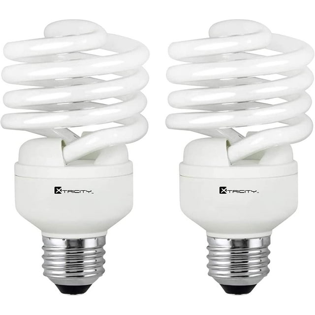 Xtricity Compact Fluorescent Light Bulbs T2 Spiral CFL, 5000k Daylight ...