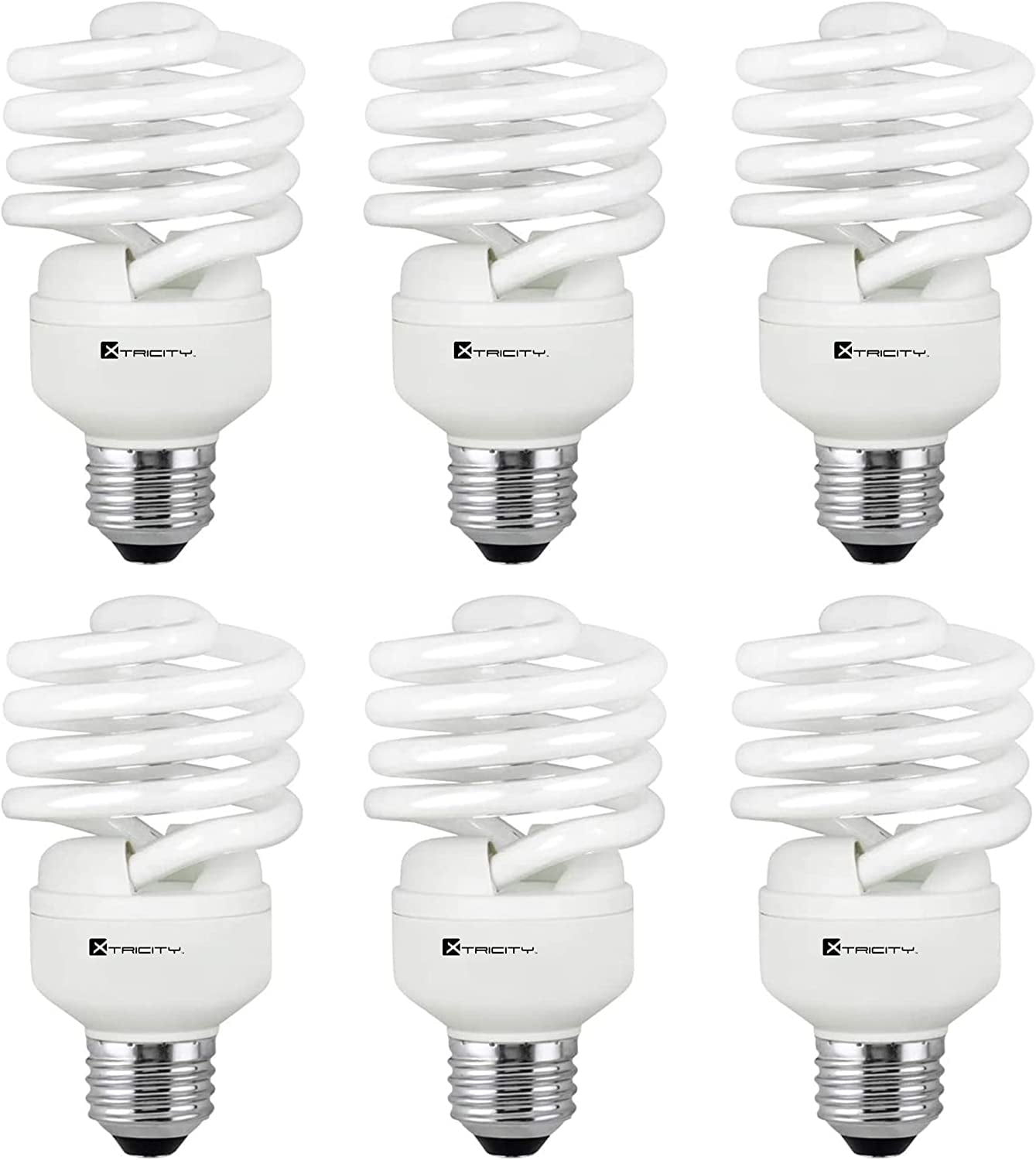 Xtricity Compact Fluorescent Light Bulbs T2 Spiral, 5000k Daylight, 23W ...