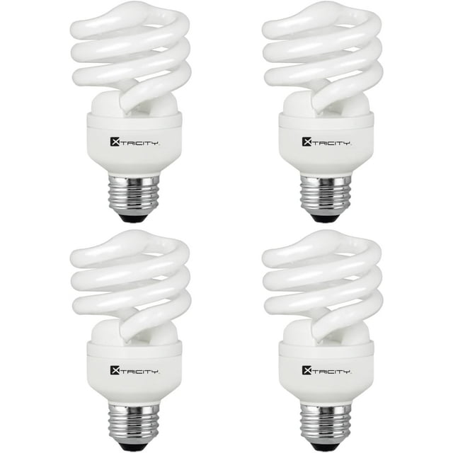 Xtricity 13W CFL Light Bulbs, T2 Spiral, 2700k Soft White, E26 Base, UL ...