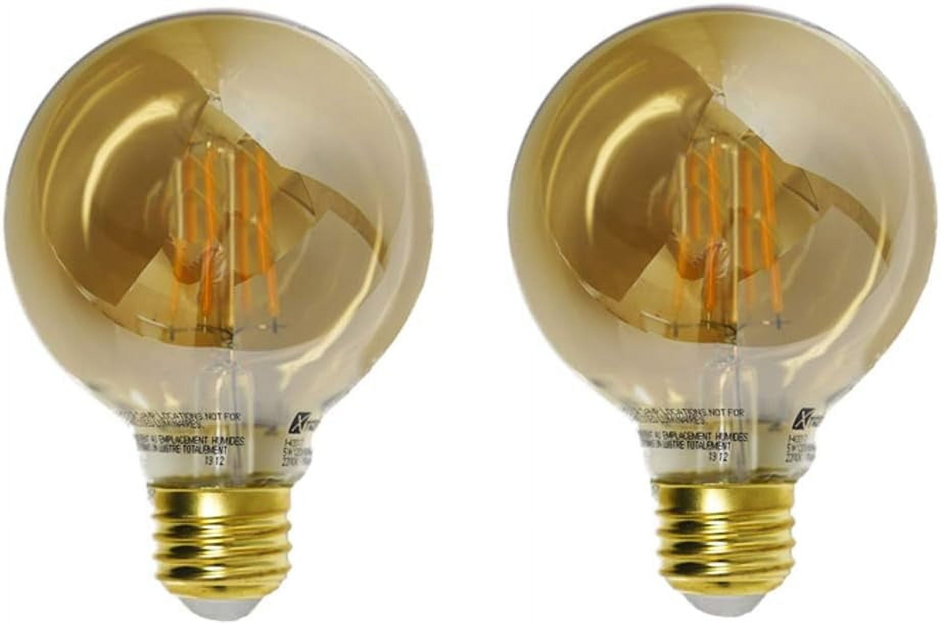 Xtricity LED G25 Globe Light Bulb, Dimmable, Decorative, 5W (40W Eqv ...