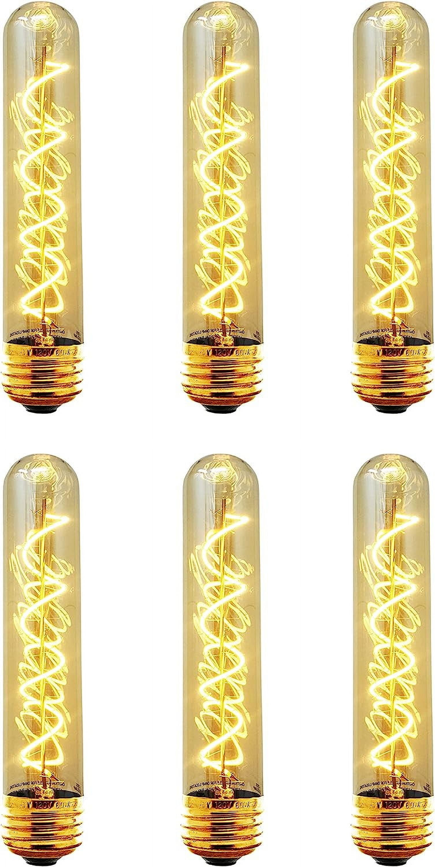 Xtricity T30 8 Inch Tubular LED Light Bulbs, Vintage Edison Style Bulb ...