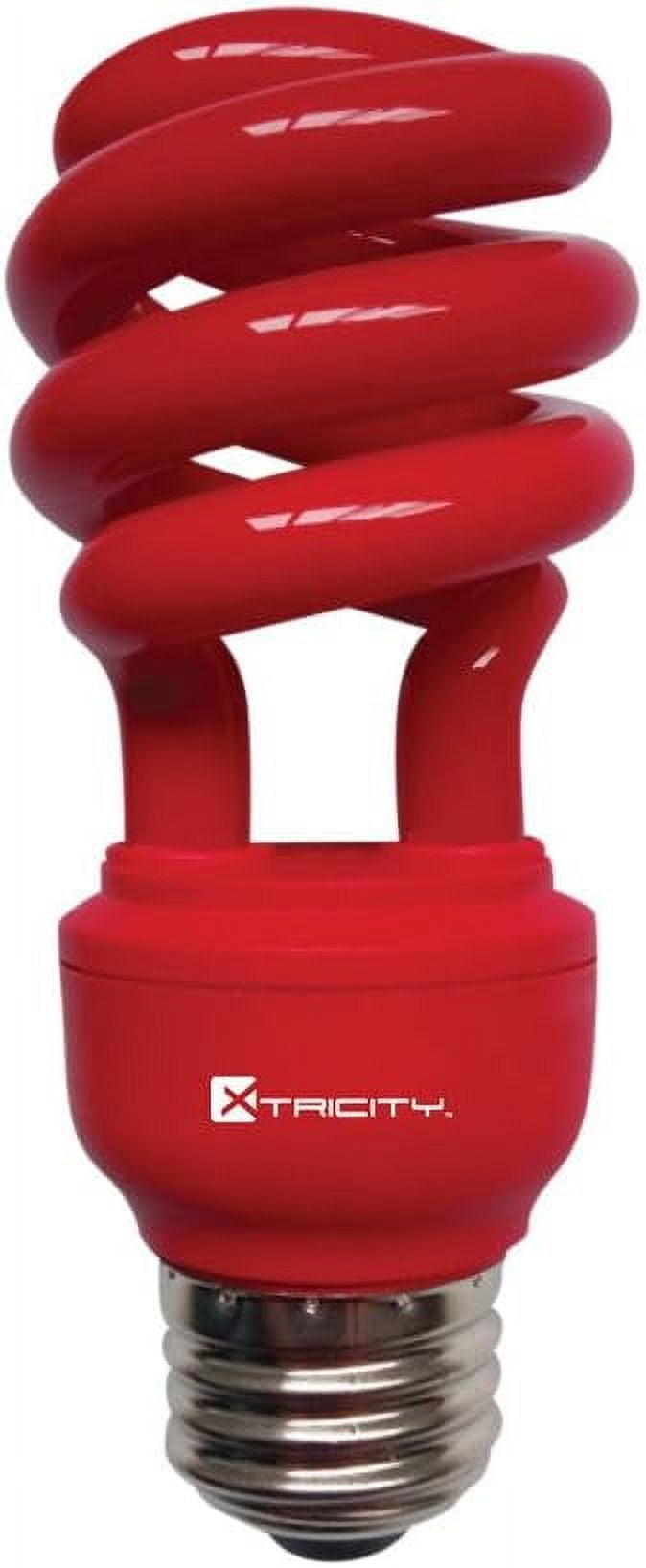 Xtricity T2 Spiral CFL Red Color Light Bulb, 13W (60W Eqv), E26 Base ...
