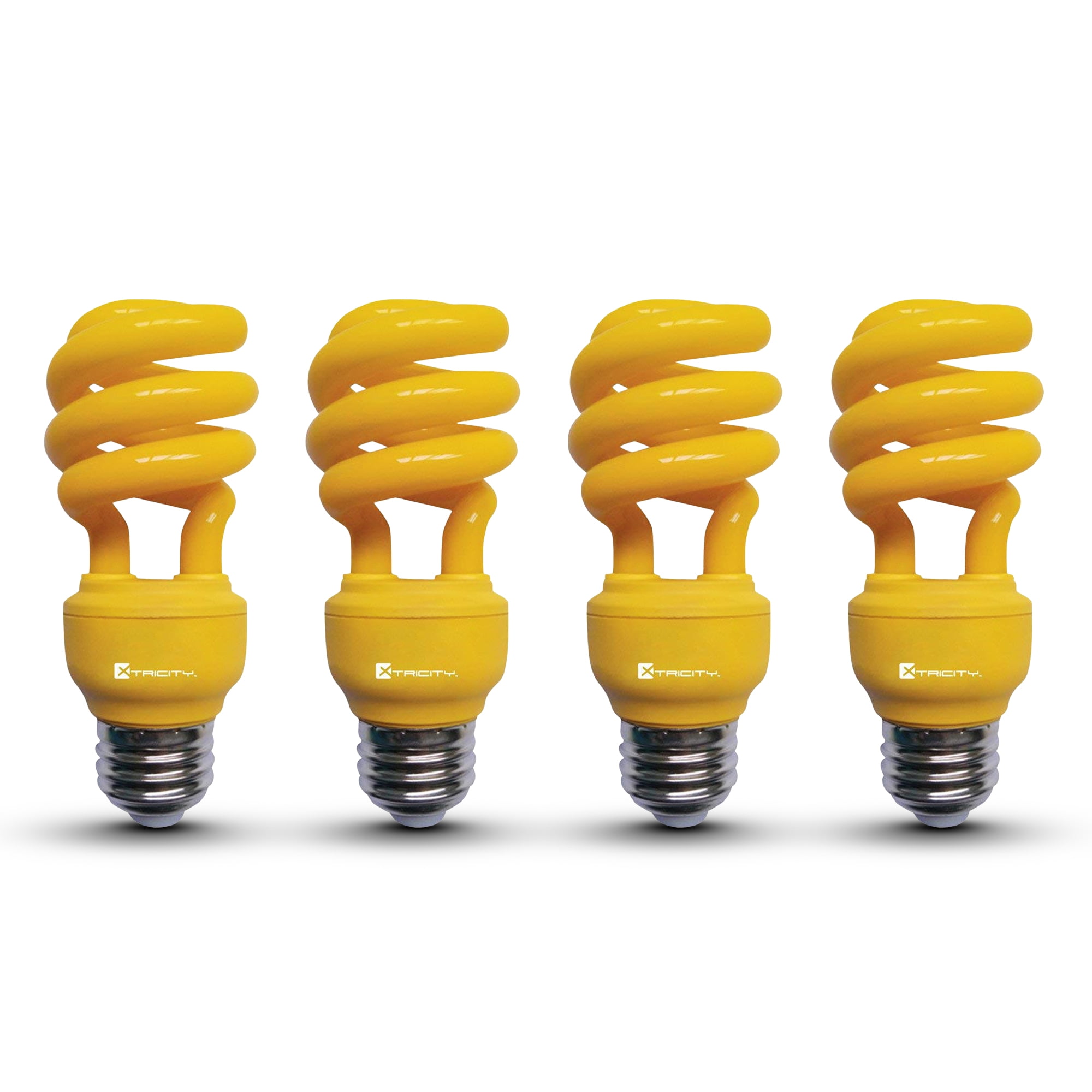 Xtricity Yellow Spiral CFL Bug Light Bulbs, 13W (60W Eqv), E26 Medium ...
