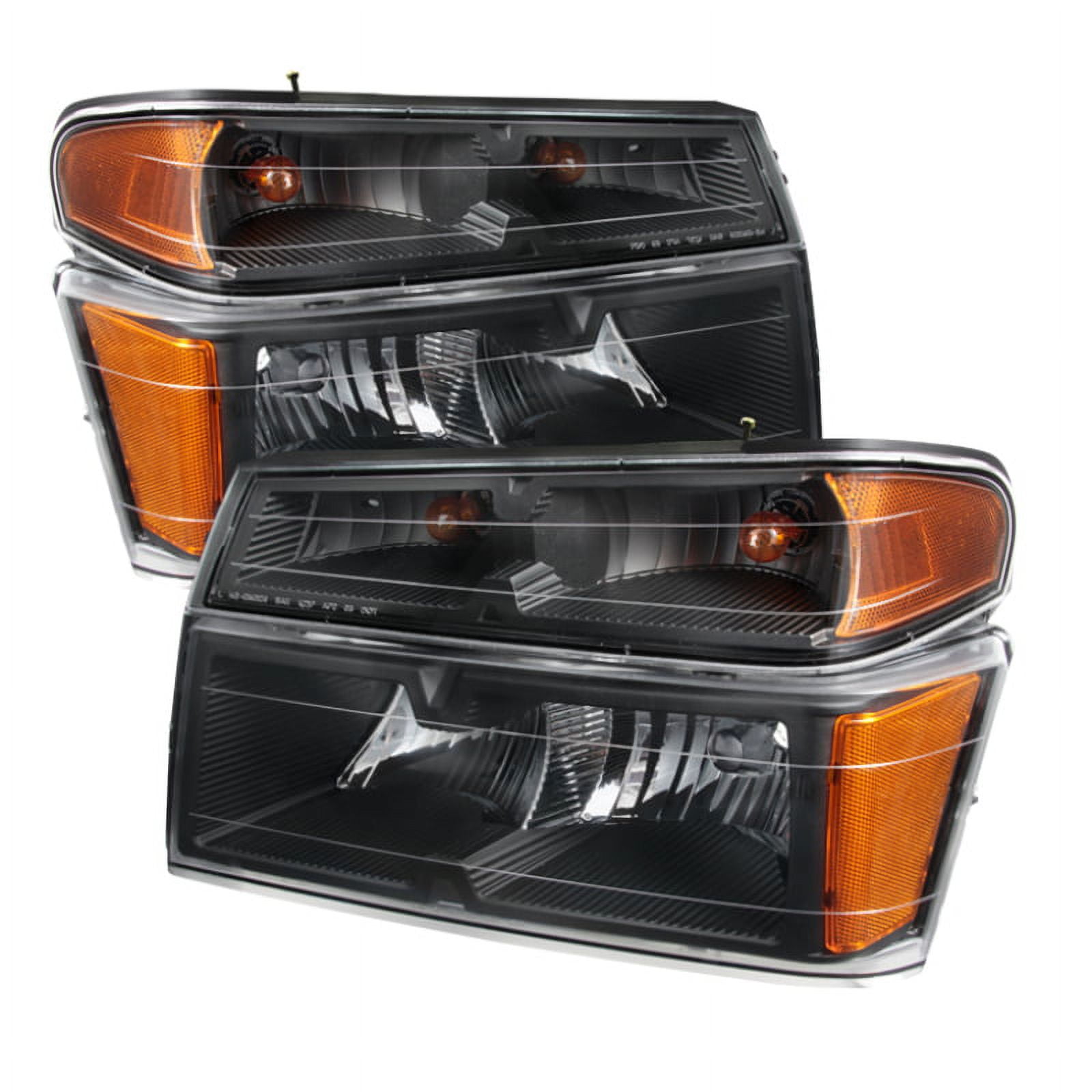 Xtune Chevy Colorado 04-12 OEM Headlights w/ Bumper Lights Black HD-JH ...