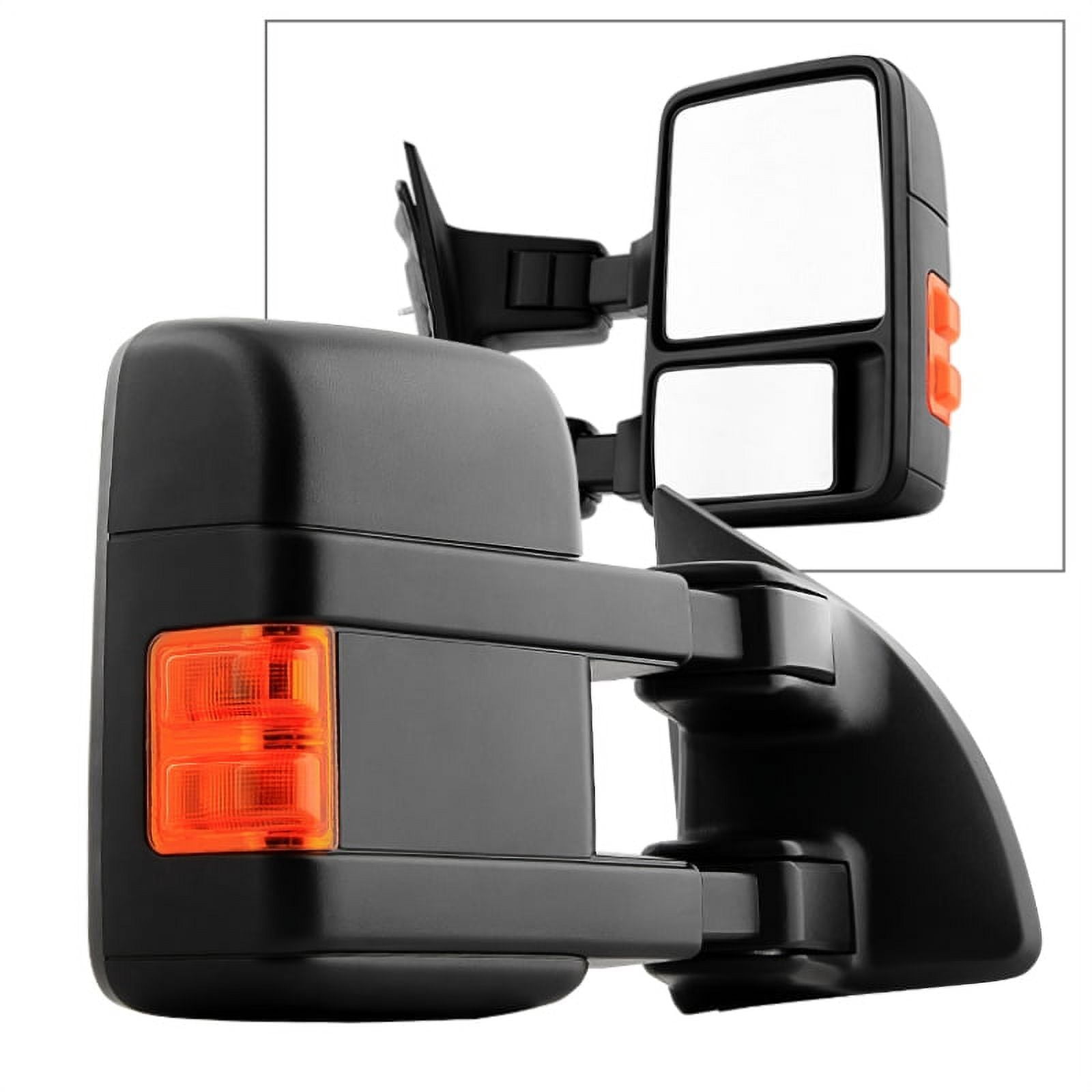 Spyder Xtune Ford Superduty Manual Extendable Mirror, Amber, Right ...