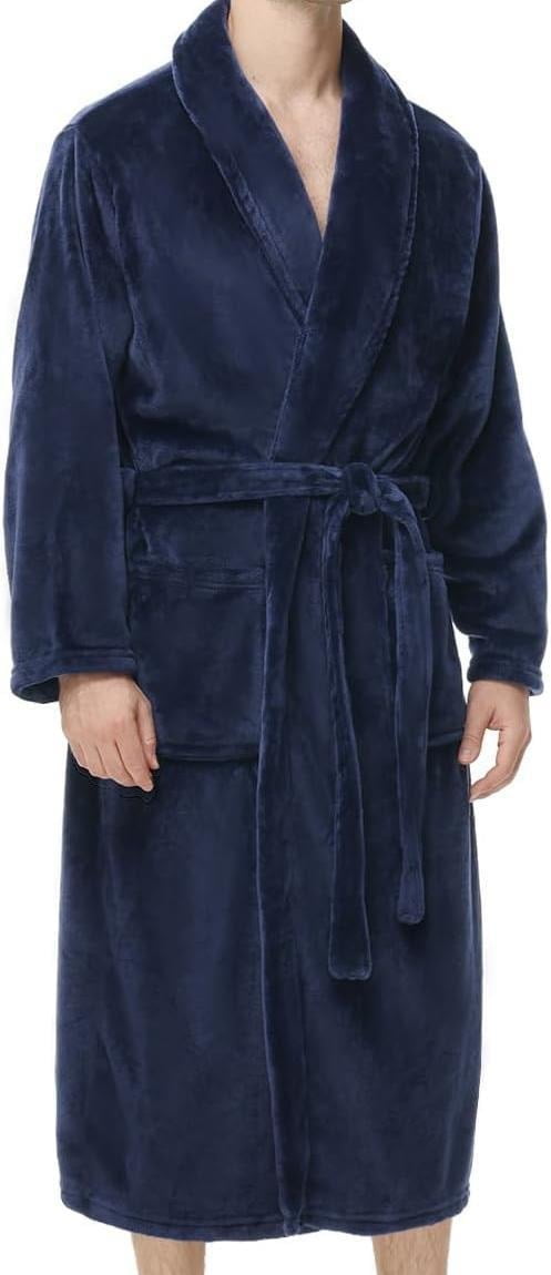 Xu Men's Shawl Oversized Bathrobe Padded Bathrobe Soft Bathrobe ...