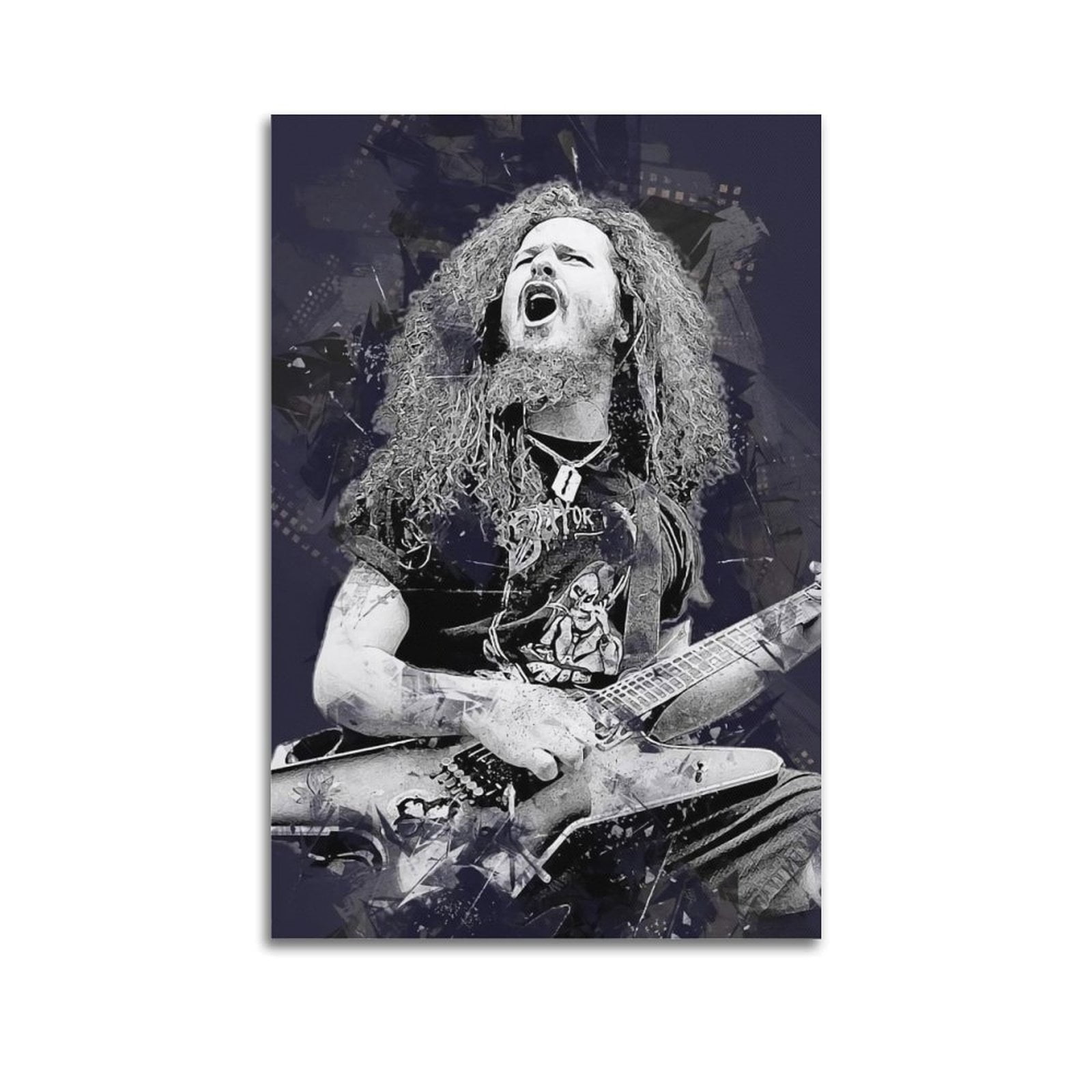 XuFan Dimebag Darrell Poster Wall Art Canvas Aesthetic Music And Movies ...
