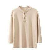 XuJwPNcy Toddler Boys Henley Long Sleeve Shirts Spring Fall Winter ...