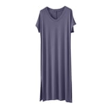 XuJwPNcy Women's Sleepshirts Nightgowns Soft V-Neck Short Sleeve ...