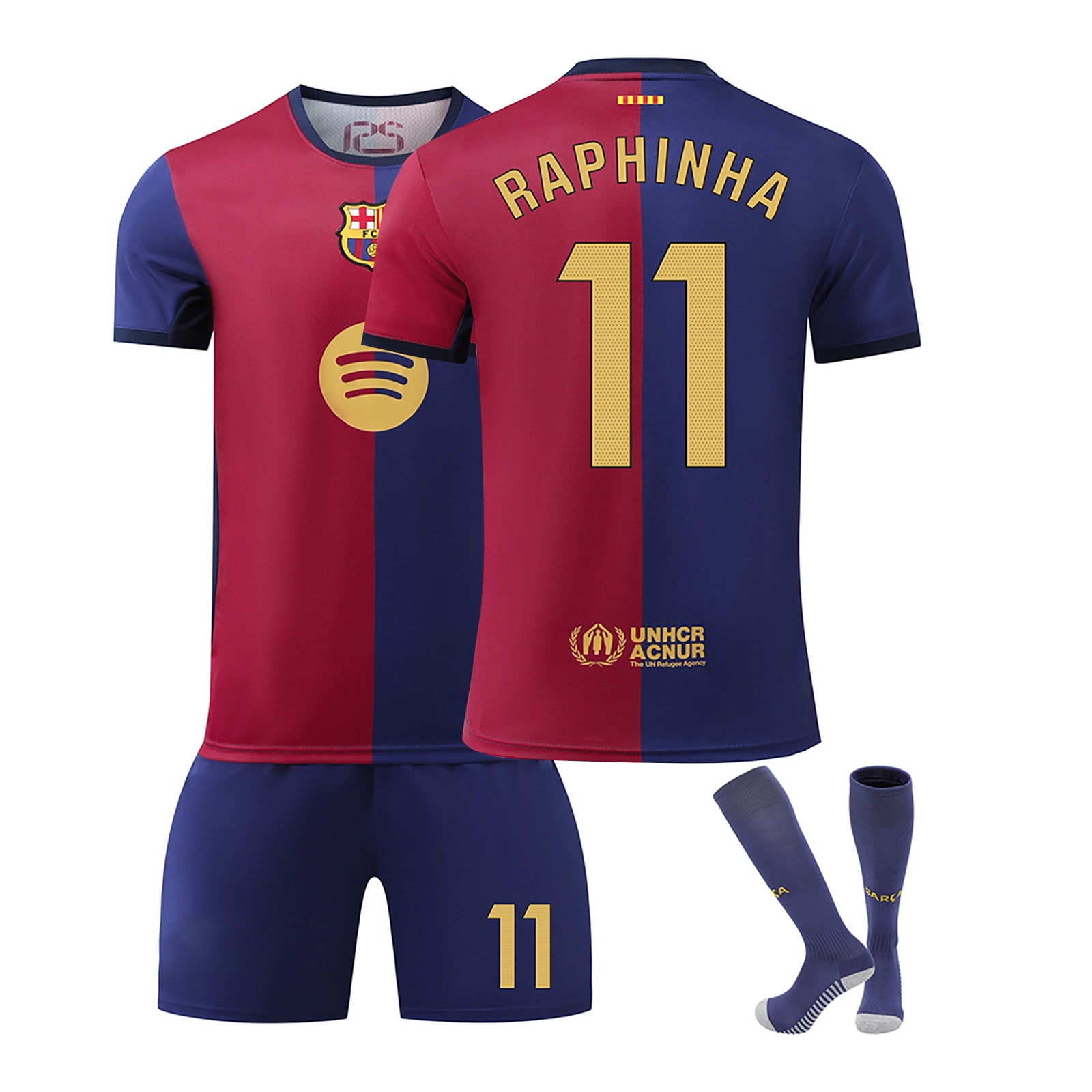 XuYi 2425 Spain Soccer Club Home Game Jerseys 3 Piece Set, Number 11 ...