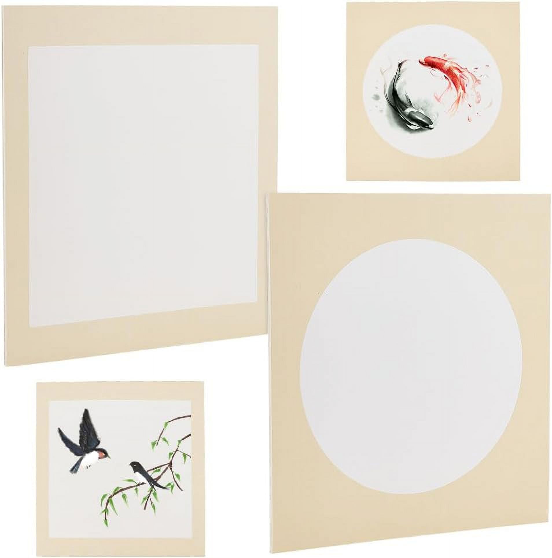 Xuan Paper 20pcs Shikishi Paper Pre-Mounted Chinese Paper Raw Shikishi ...