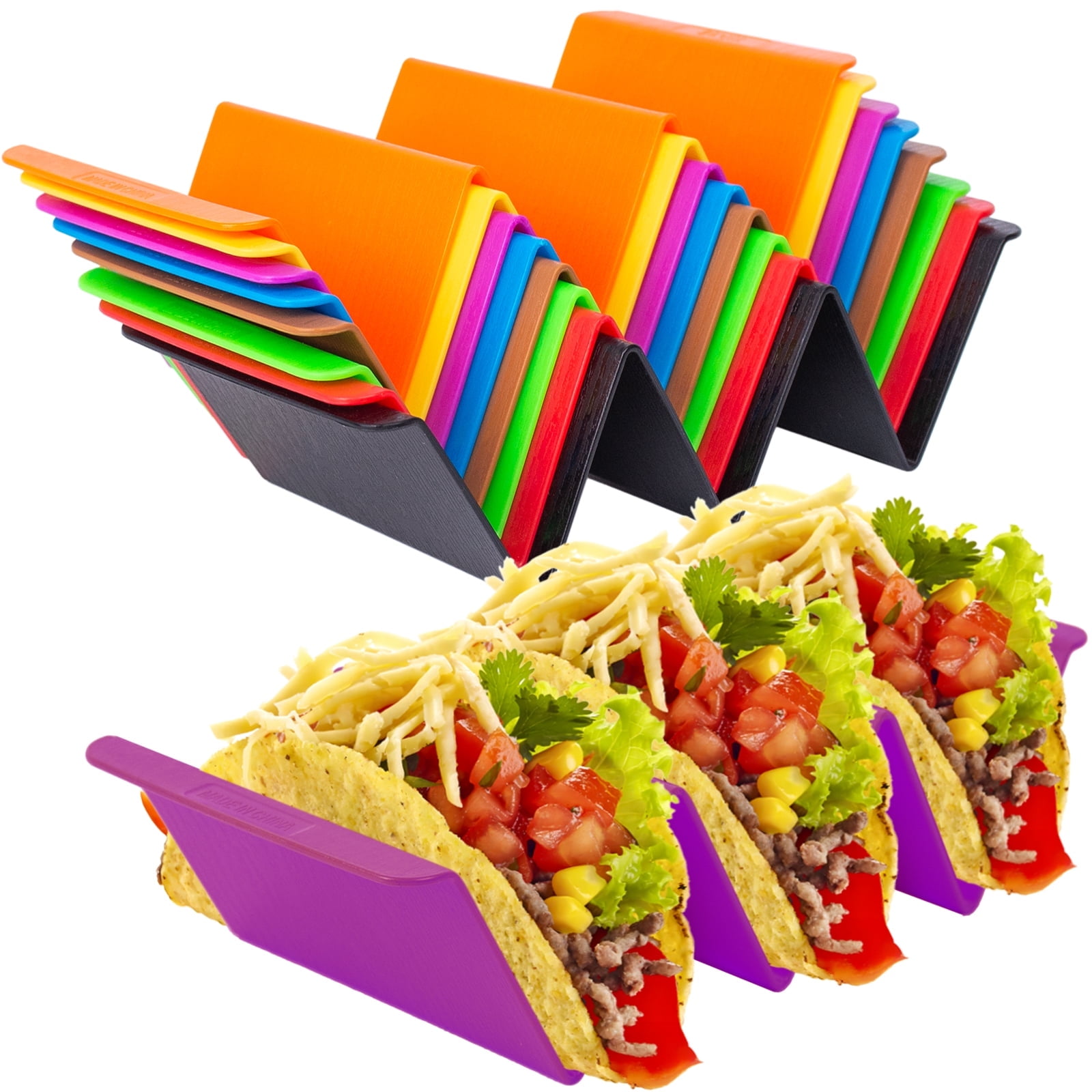 Xuanjia Taco Holders Plastic Kitchen Utensil Set, 8 pcs - Walmart.com