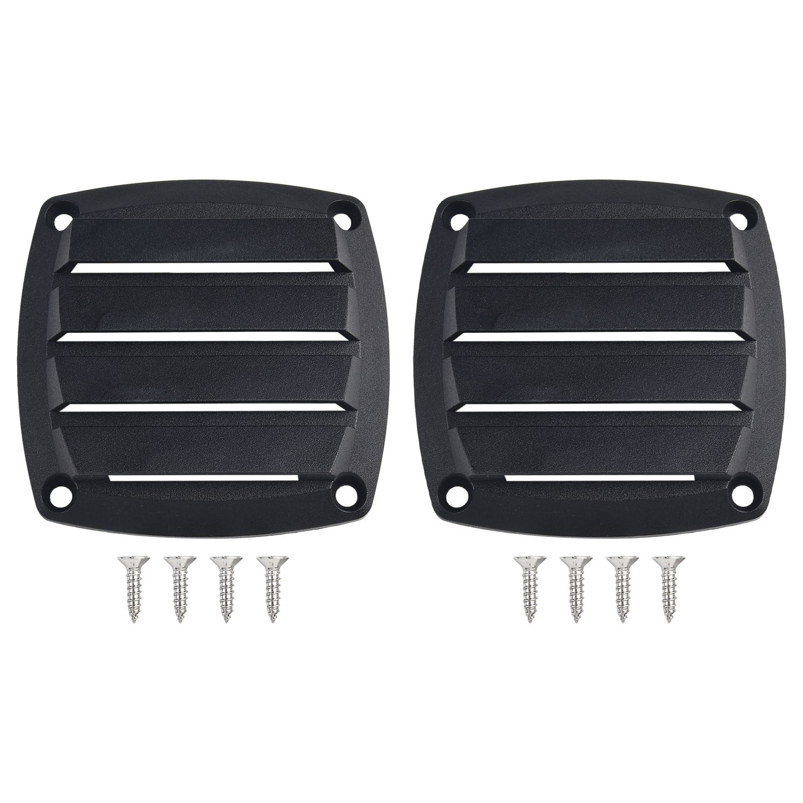 Xuanqin 2x 3 inch Black Louvered Vents Marine Boat Yacht Hull Air Vent ...