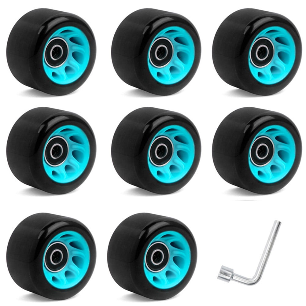Xuanqin 8 Pcs Roller Skate Wheels 58*39/32mm for Double-Row Roller ...