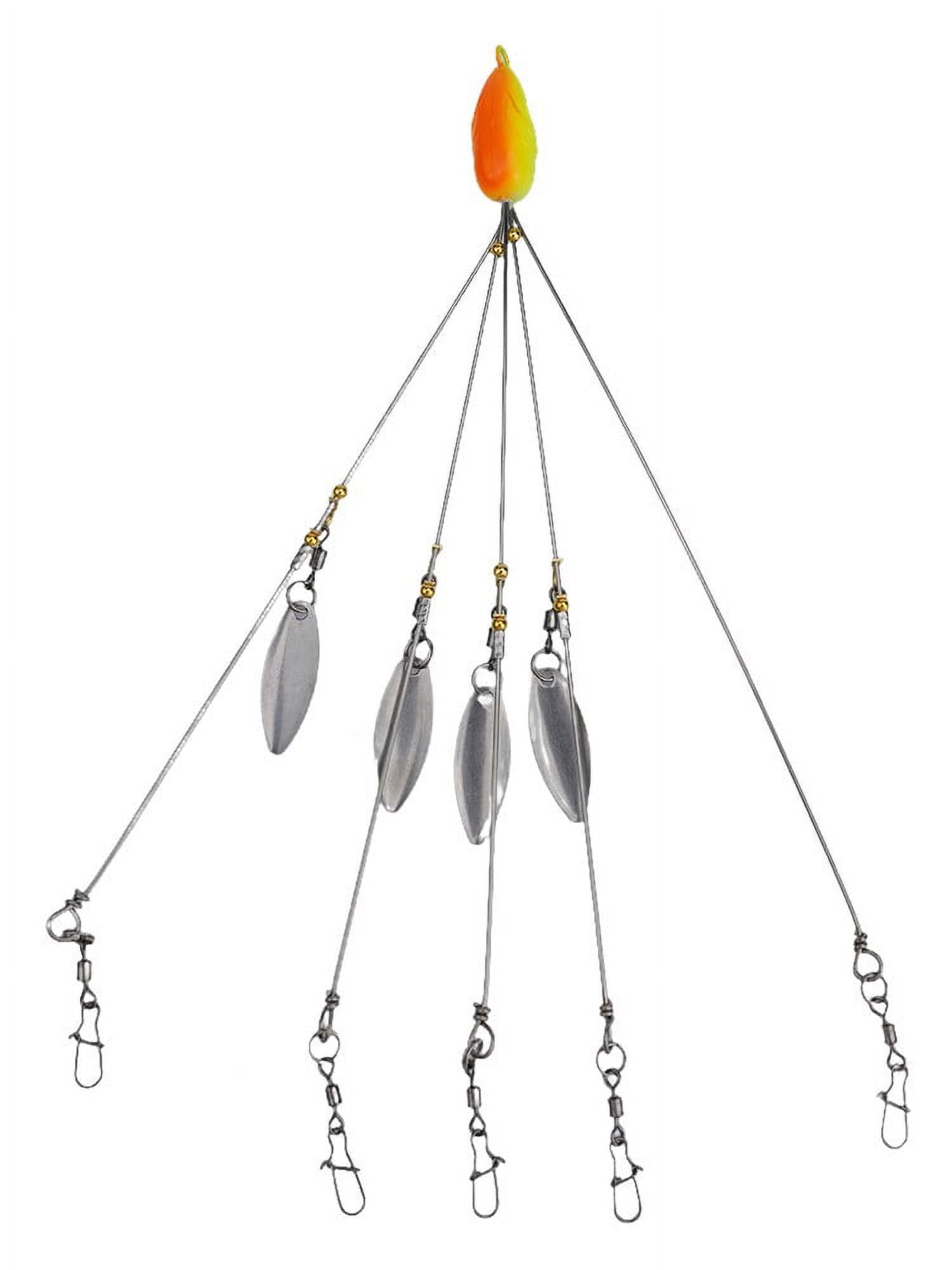Xuanqin Umbrella Fishing Bass Lure Rig 5 Arms Alabama Rig Head Swimming ...