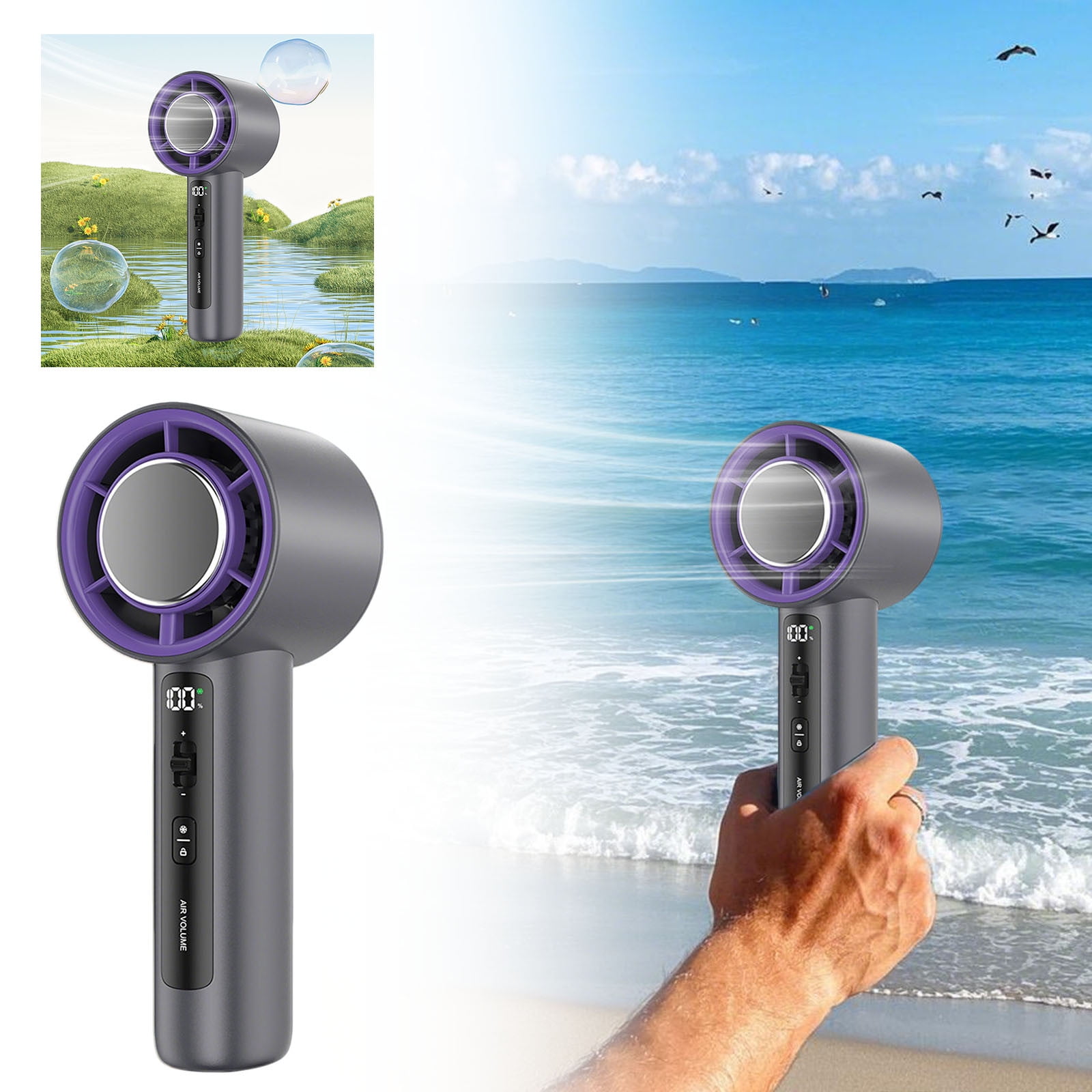 Xubinwww The 100 Speed Digital High Power Semiconductor Handheld Fan ...