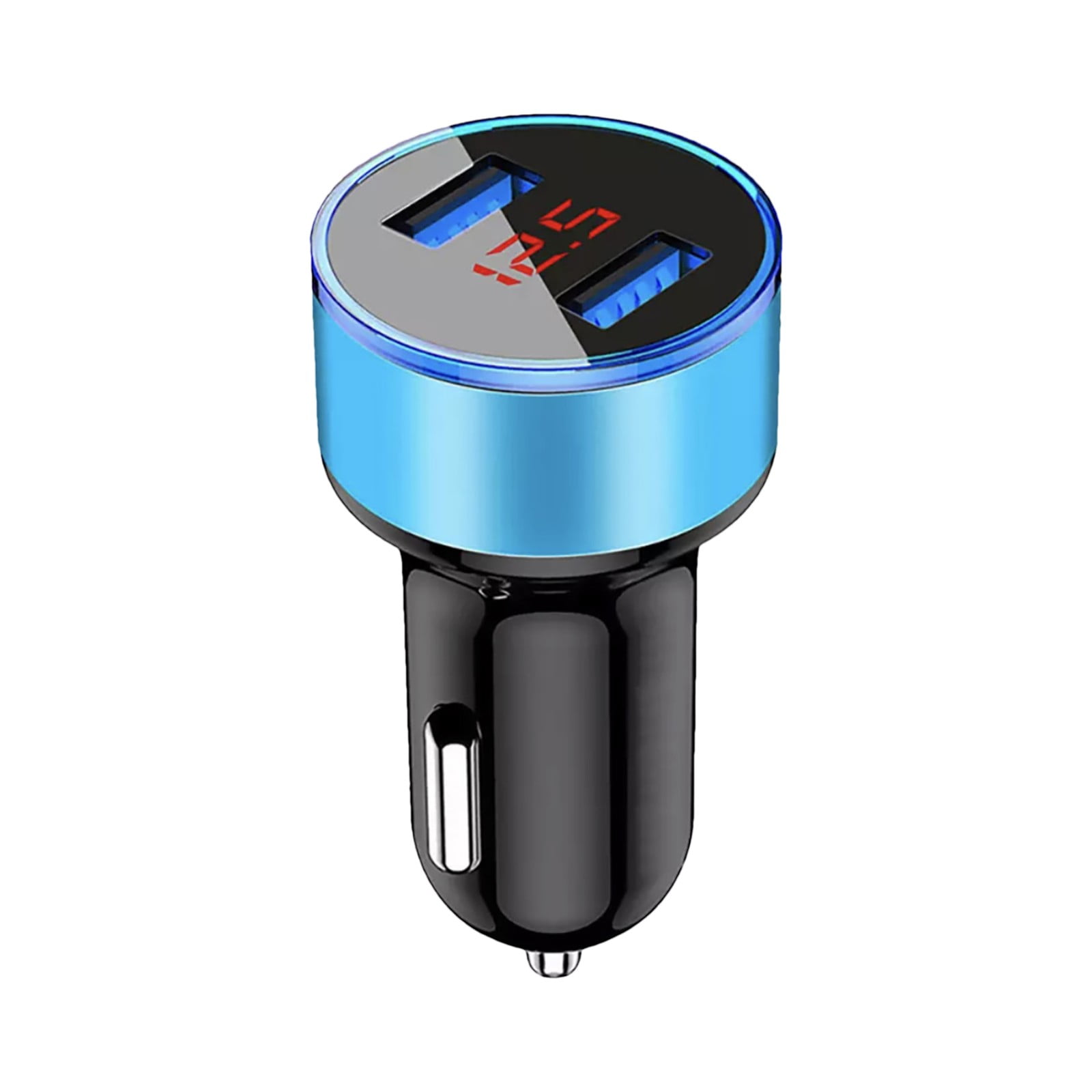Xubinwww LED Digital Display Car Fast Charger USB 15W Car Round ...
