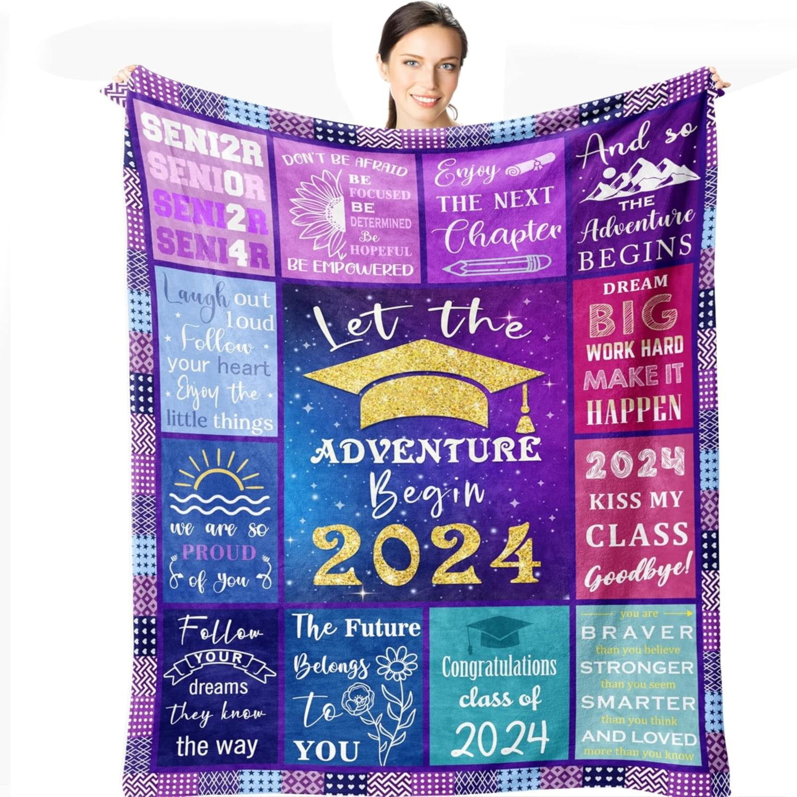 Xubond Blanket Graduation Gifts Class Of 2024 Throw Blanket 60 Rug ...