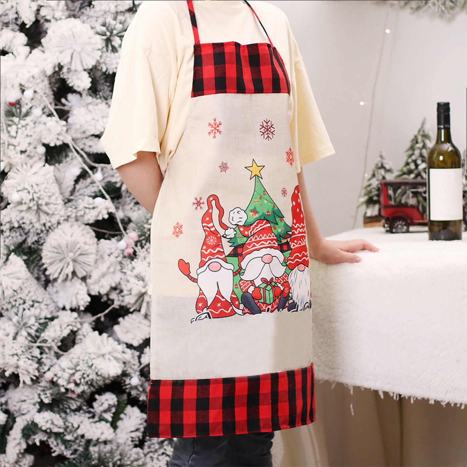 Xubond Christmas Aprons For Women With Pockets 1pcs Christmas Apron