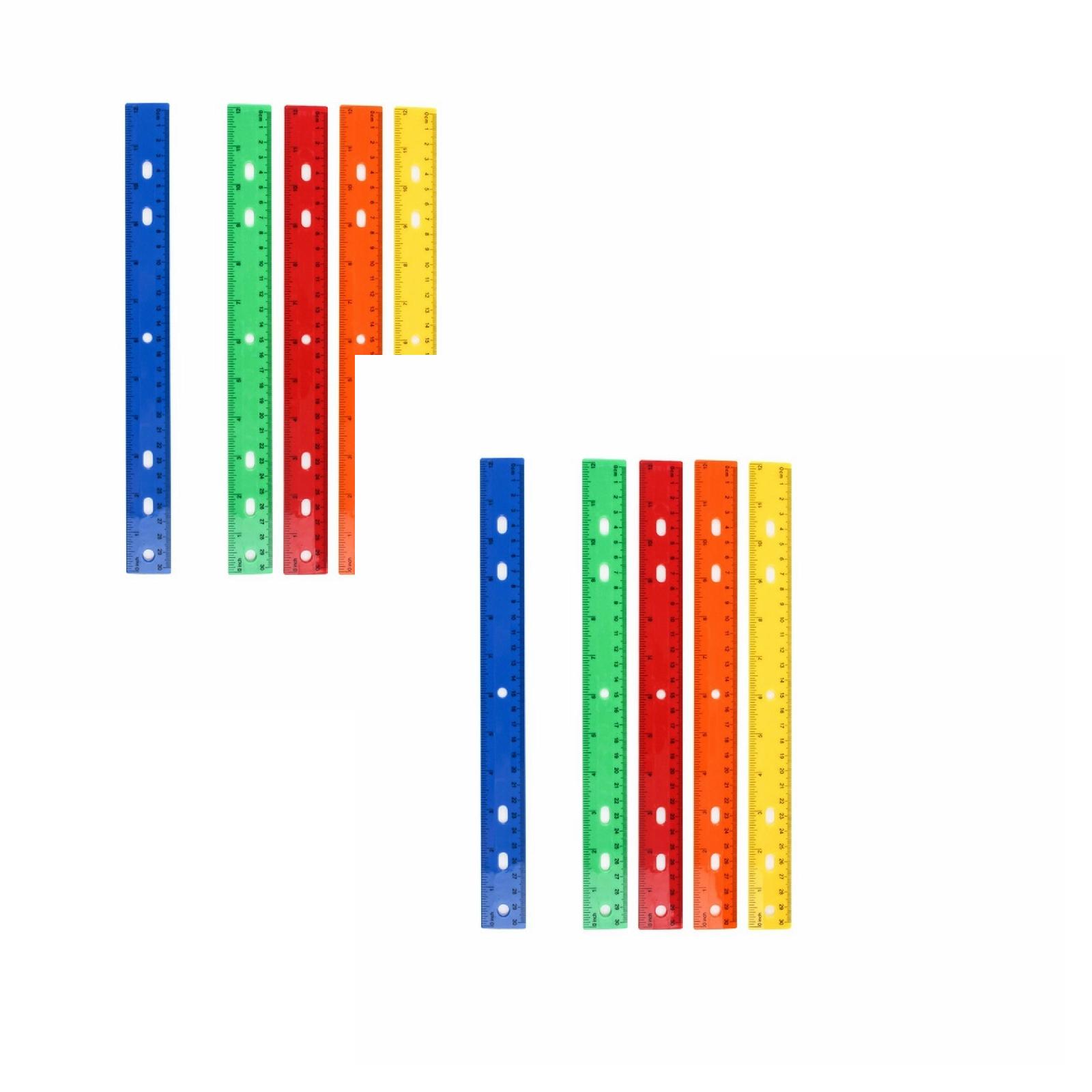 Xubond Color Transparent Ruler Plastic Rulers 12 Inch Metric With ...