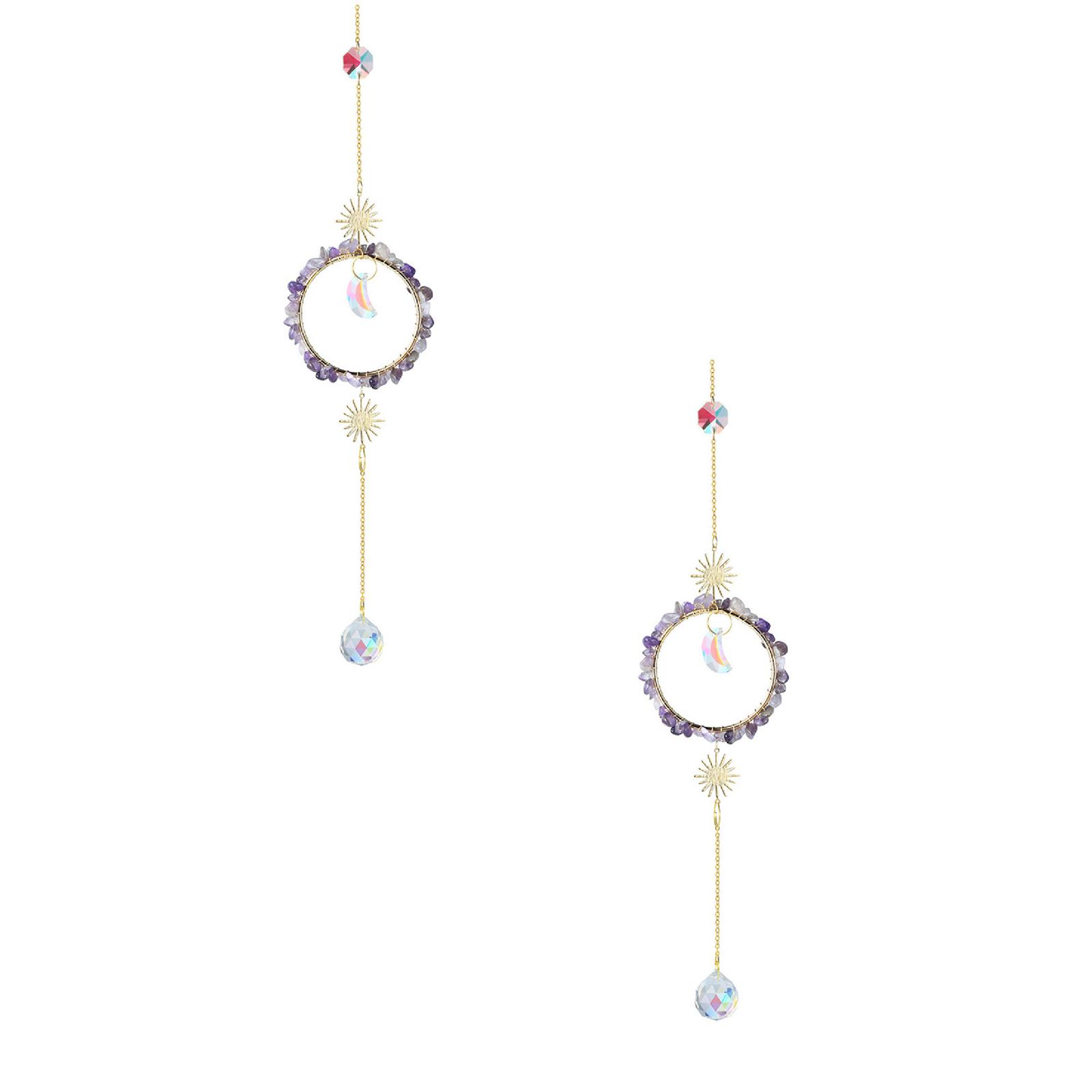 Xubond Crystal Suncatchers Hanging Wind Chime Style Garden Suncatcher ...