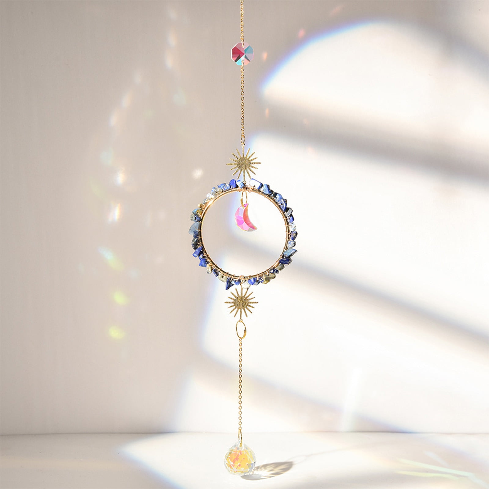 Xubond Crystal Suncatchers Hanging Wind Chime Style Garden Suncatcher ...