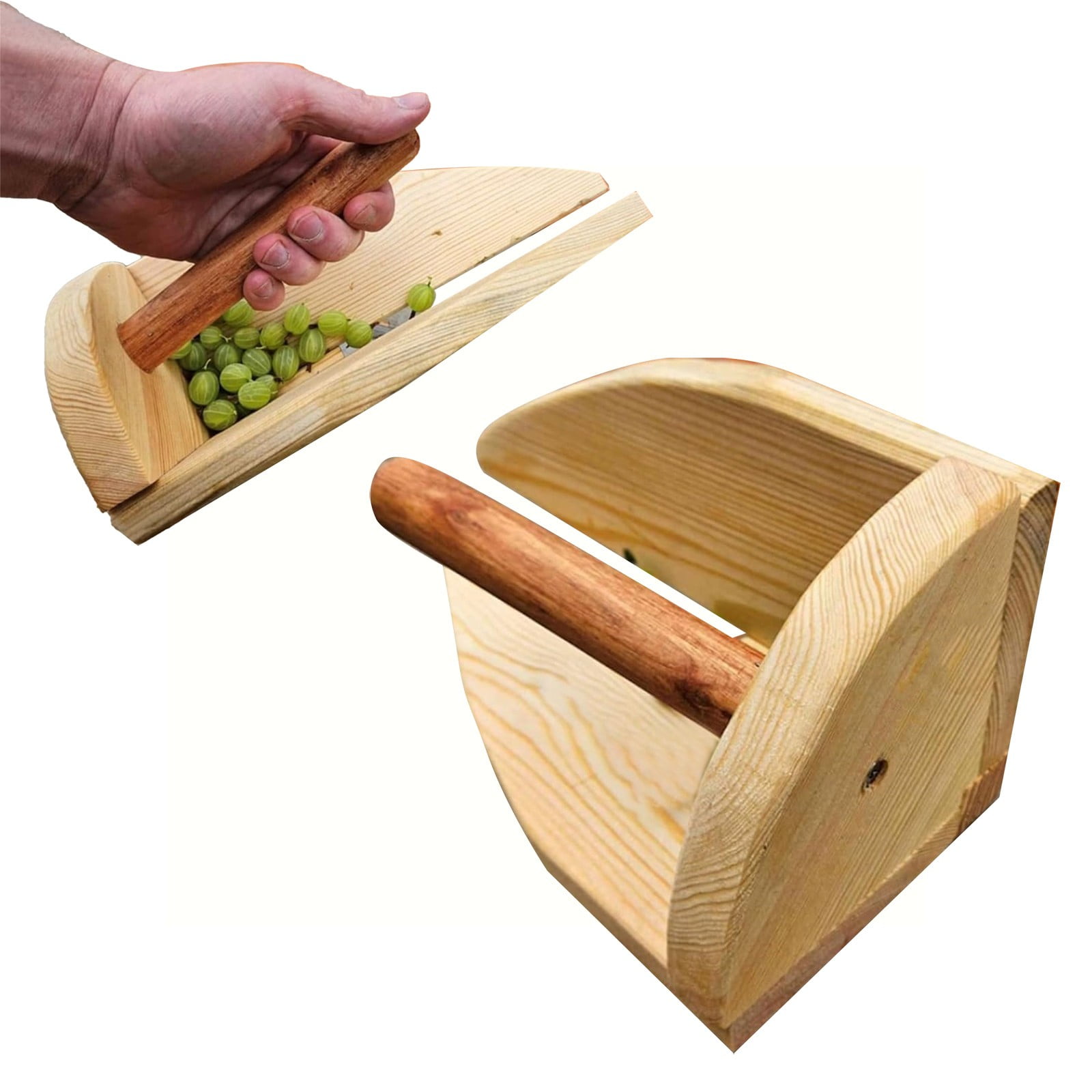 Xubond Garden Tools, Wooden Berry Picking Tool Harvesting Spoon Fruit ...