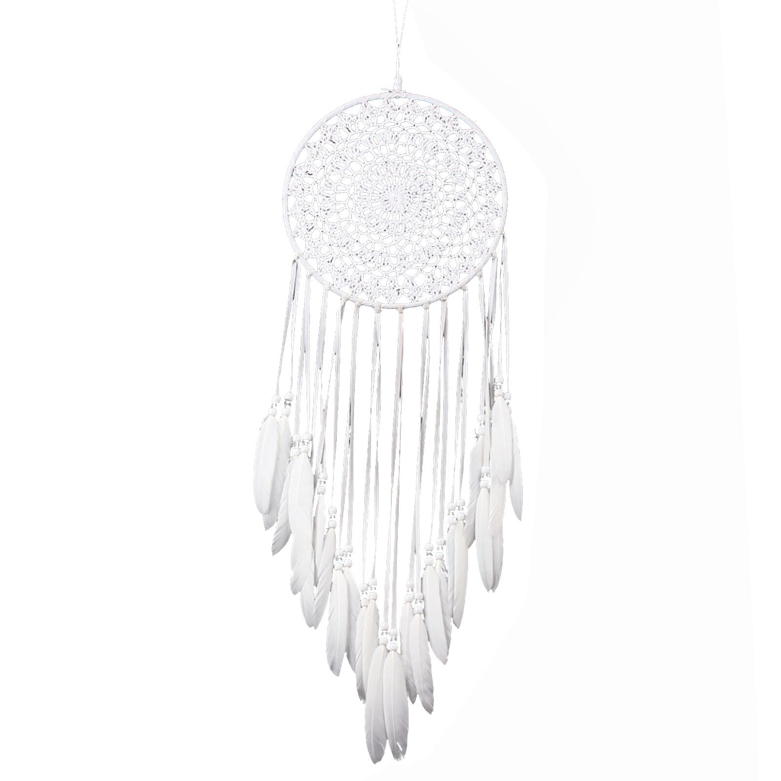 Xubond Home Decor, Handmade White Feather Large Dream Datcher Art ...